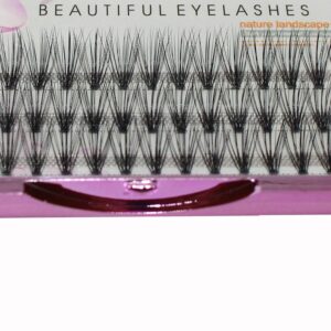 Dedila 8/10/12/14/16/17/18/20mm 60pcs 20 Root Grafting Individual False Eyelashes Mink Natural Long Eye Lashes Cluster Extension Makeup Beauty Fake Eyelash (13mm)