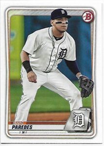 2020 bowman prospects #bp-120 isaac paredes detroit tigers rc rookie mlb baseball trading card