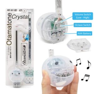 Special Edition Otamatone Crystal - Fun Japanese Electronic Musical Toy Synthesizer Instrument by Maywa Denki - Clear (White)