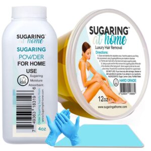 sugaring wax for coarse hair + drying powder, gloves, sugaring applicator