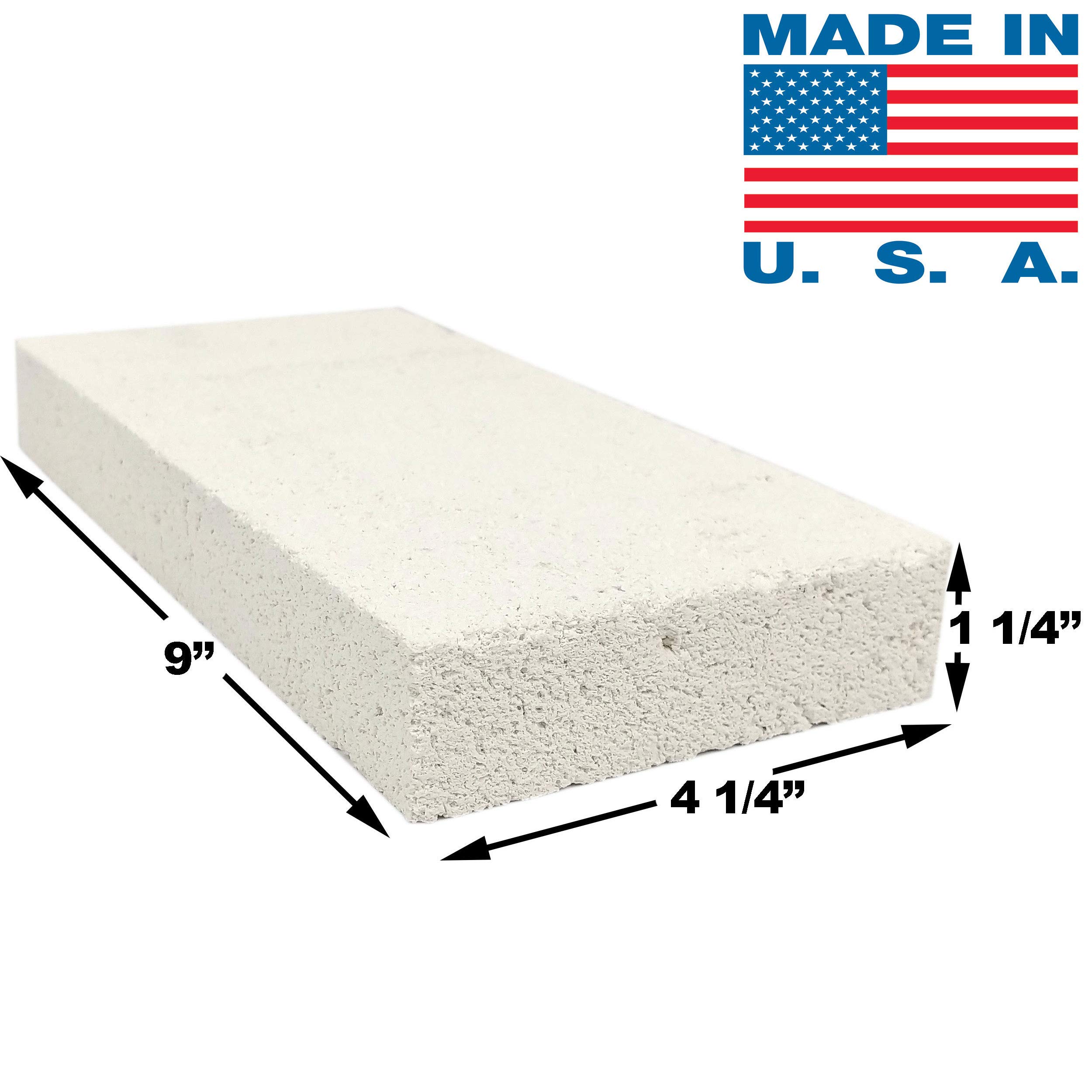 Lynn Manufacturing Insulating Fire Brick, Heat Insulation Block, Low Thermal Conductivity, 1.25" x 4.5" x 9" Split, Single Pack, 2300-F Rated, for Kilns, Forges, Furnaces, Soldering, 3143P