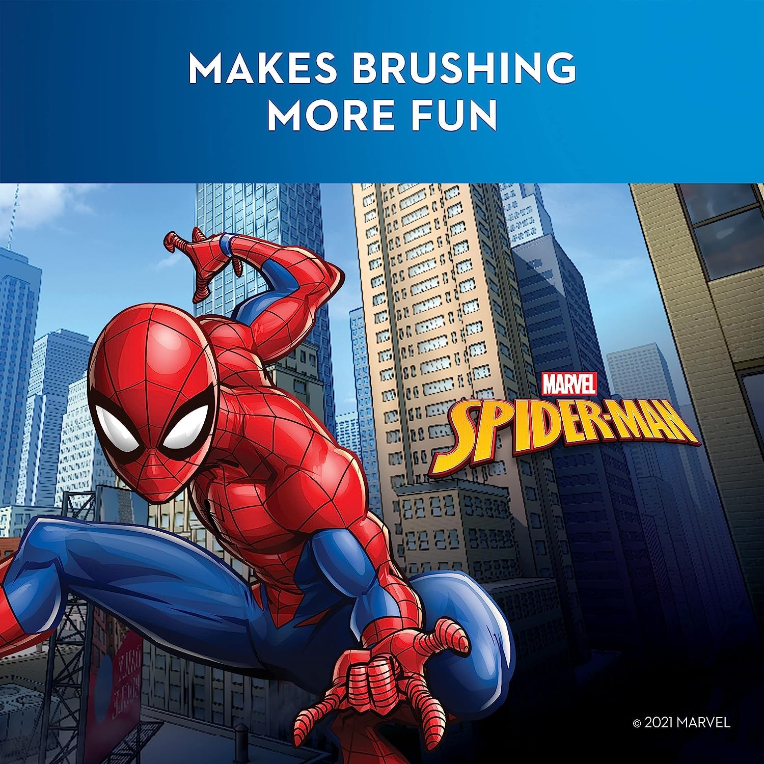 Oral-B Kids Electric Toothbrush Featuring Marvel's Spiderman, for Kids 3+