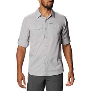 Columbia Men's Silver Ridge Lite Long Sleeve Shirt, UV Sun Protection, Moisture Wicking Fabric, Columbia Grey, 4X Tall