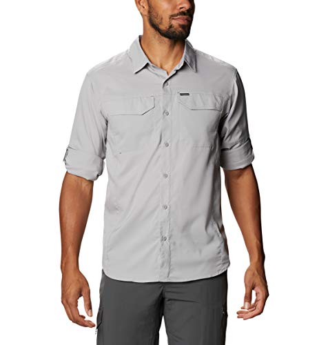 Columbia Men's Silver Ridge Lite Long Sleeve Shirt, UV Sun Protection, Moisture Wicking Fabric, Columbia Grey, 4X Tall