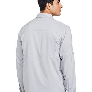 Columbia Men's Silver Ridge Lite Long Sleeve Shirt, UV Sun Protection, Moisture Wicking Fabric, Columbia Grey, 4X Tall