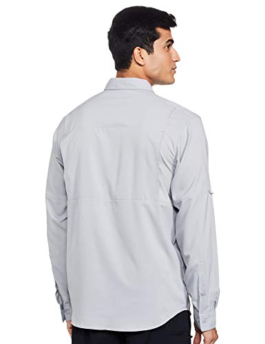 Columbia Men's Silver Ridge Lite Long Sleeve Shirt, UV Sun Protection, Moisture Wicking Fabric, Columbia Grey, 4X Tall