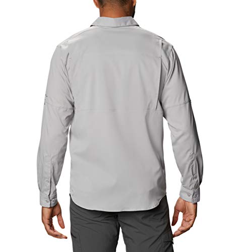 Columbia Men's Silver Ridge Lite Long Sleeve Shirt, UV Sun Protection, Moisture Wicking Fabric, Columbia Grey, 4X Tall