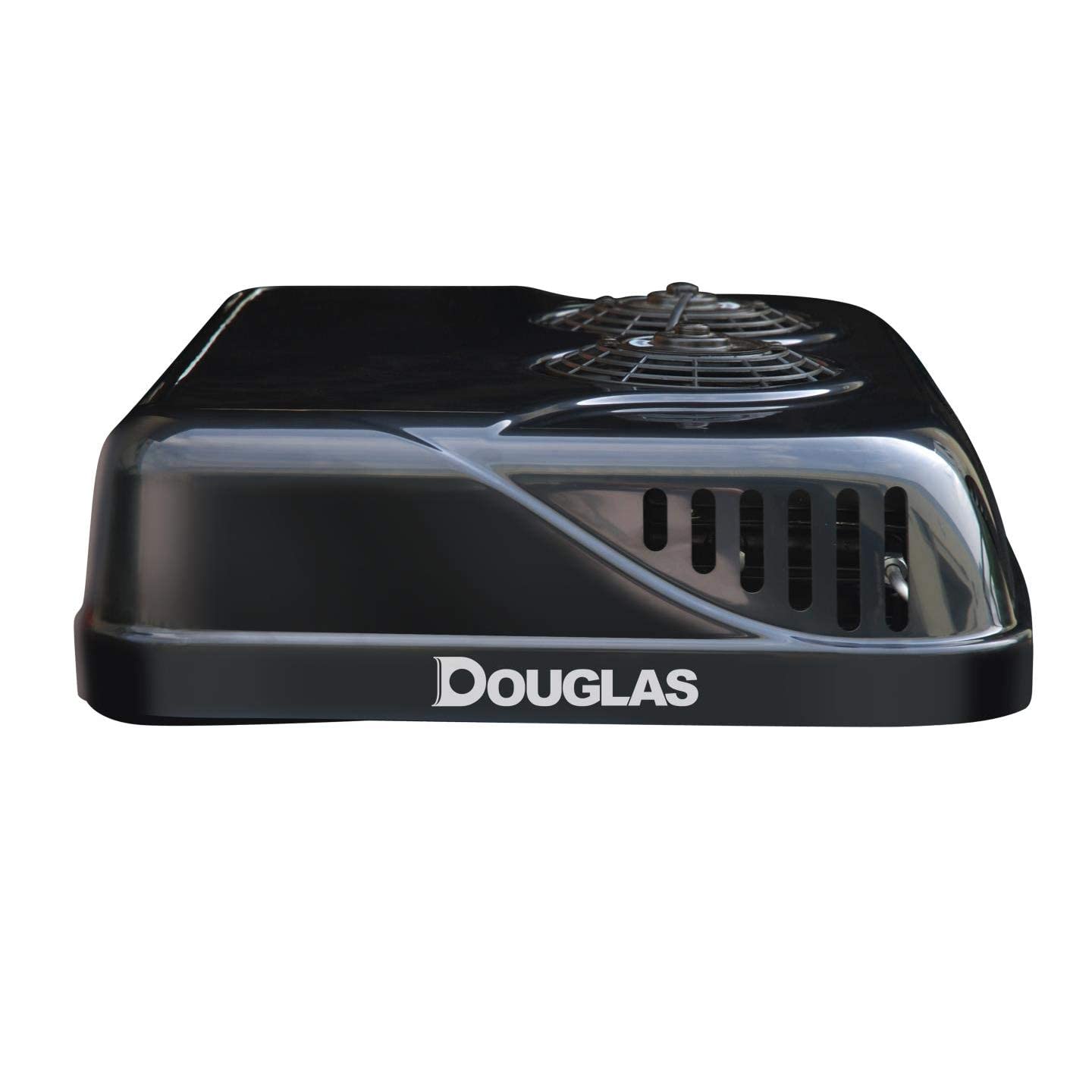 Douglas D20 Rooftop Air Conditioner, 9800BTU 12V, Black, No Idle, Battery Powered Complete Unit