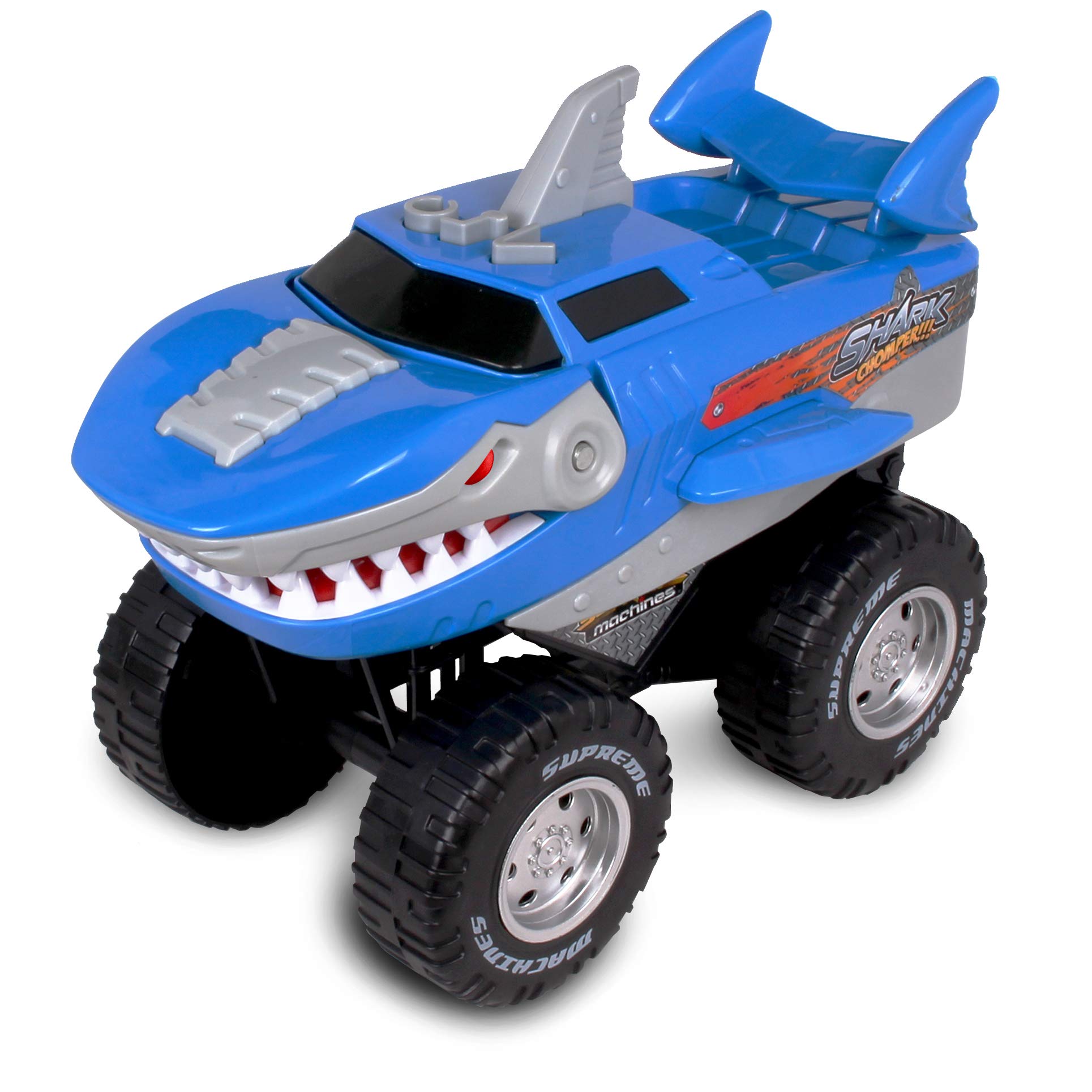 NKOK Supreme Machines Chompers - Shark, Has Engine and Stunt Driving Sounds, let’s you Rock Out to Music, Has Working Lights and Sounds, For Ages 3 and up