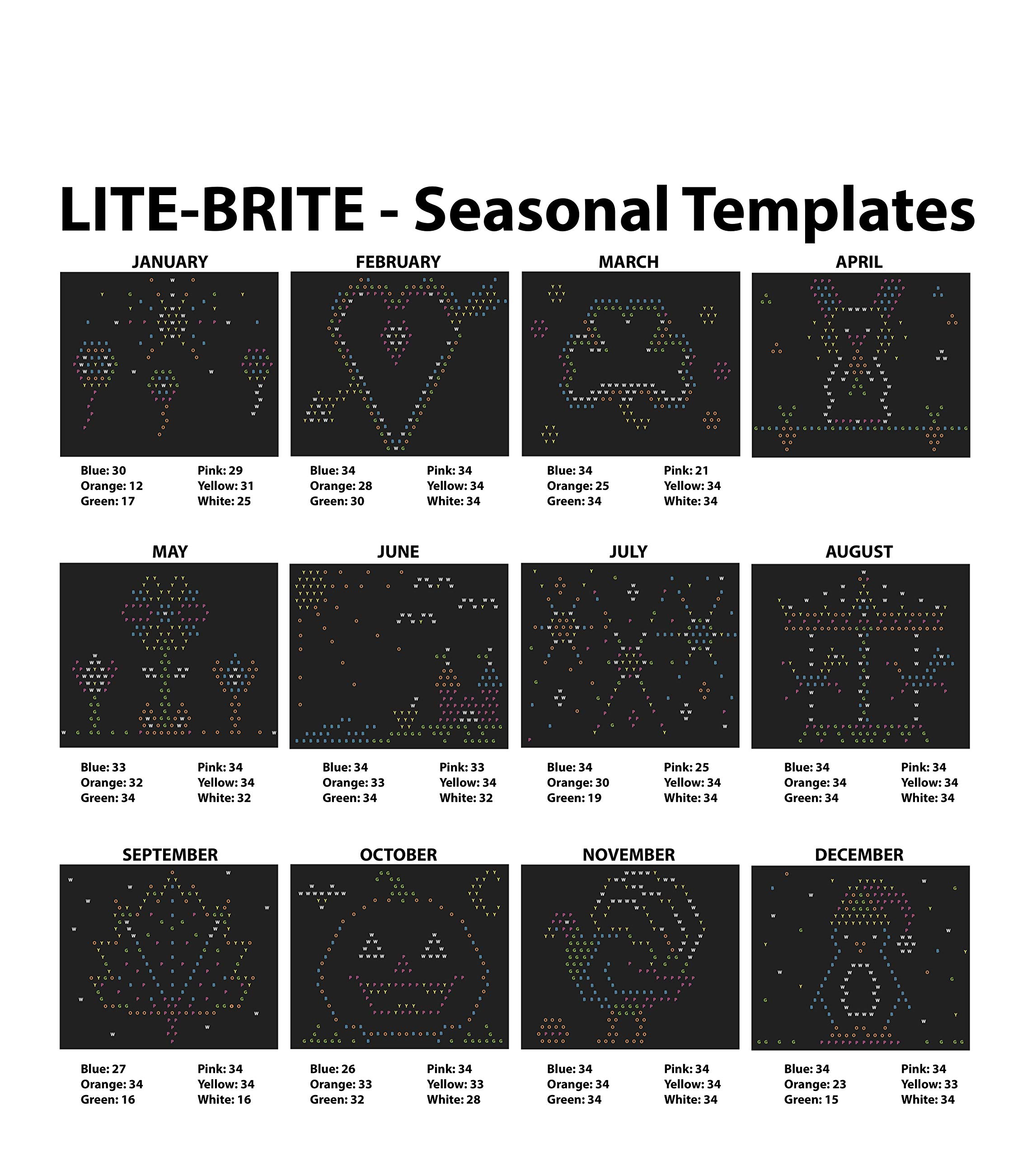 Lite Brite Ultimate Value Retro Toy, 12 Seasonal Templates, Peg Pouch, Amazon Exclusive, Light up Creative Activity Toy, Educational Stem, Gift for Girls and Boys, Ages 4+