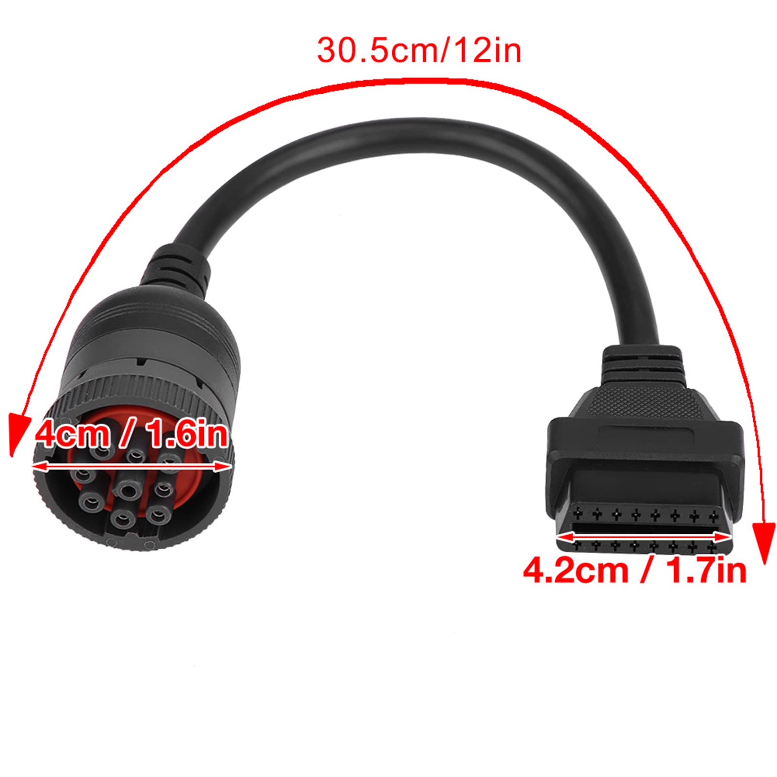 Yosoo Health Gear OBD2 Extension Cable, Female 16 Pin OBD2 9 Pin Adapter, 9 Pin to 16 Pin OBD2 Truck Diagnostic Scanner Cable Adapter for Car Auto Diagnostic Scanner Tool Converter Cord