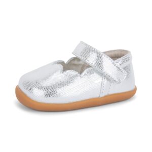 see kai run - susie mary jane shoe for infants, silver, infant 5