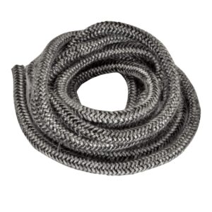 stanbroil wood stove gasket, 1/4" x 84" graphite impregnated fiberglass rope seal and high-temperature cement gasket replacement for wood stoves door