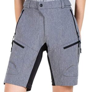 Cycorld Women's-Mountain-Bike-Shorts Baggy-Fashion-Breathable with Zip Pockets（Grey,Small）