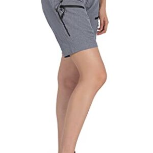 Cycorld Women's-Mountain-Bike-Shorts Baggy-Fashion-Breathable with Zip Pockets（Grey,Small）