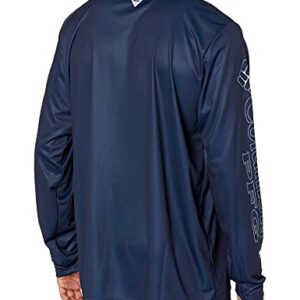 Columbia Men's Terminal Tackle PFG Running Line Long Sleeve, Dolphin/Lime Glow Dorado, Large