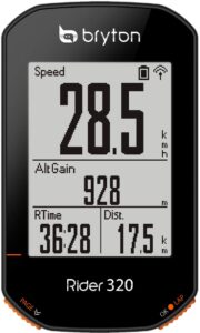 bryton rider 320e gps cycle computer, black