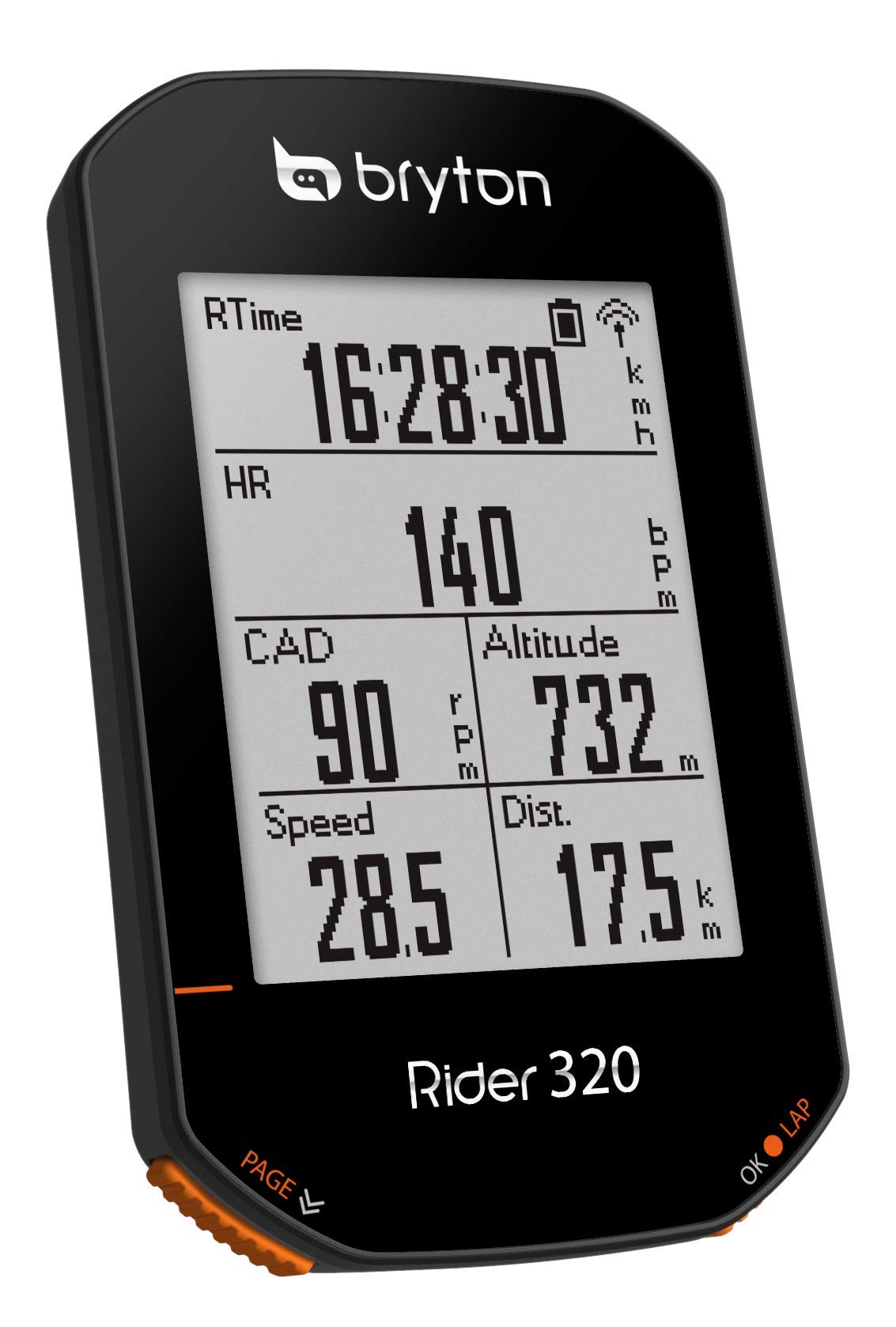 BRYTON Rider 320E GPS Cycle Computer, Black