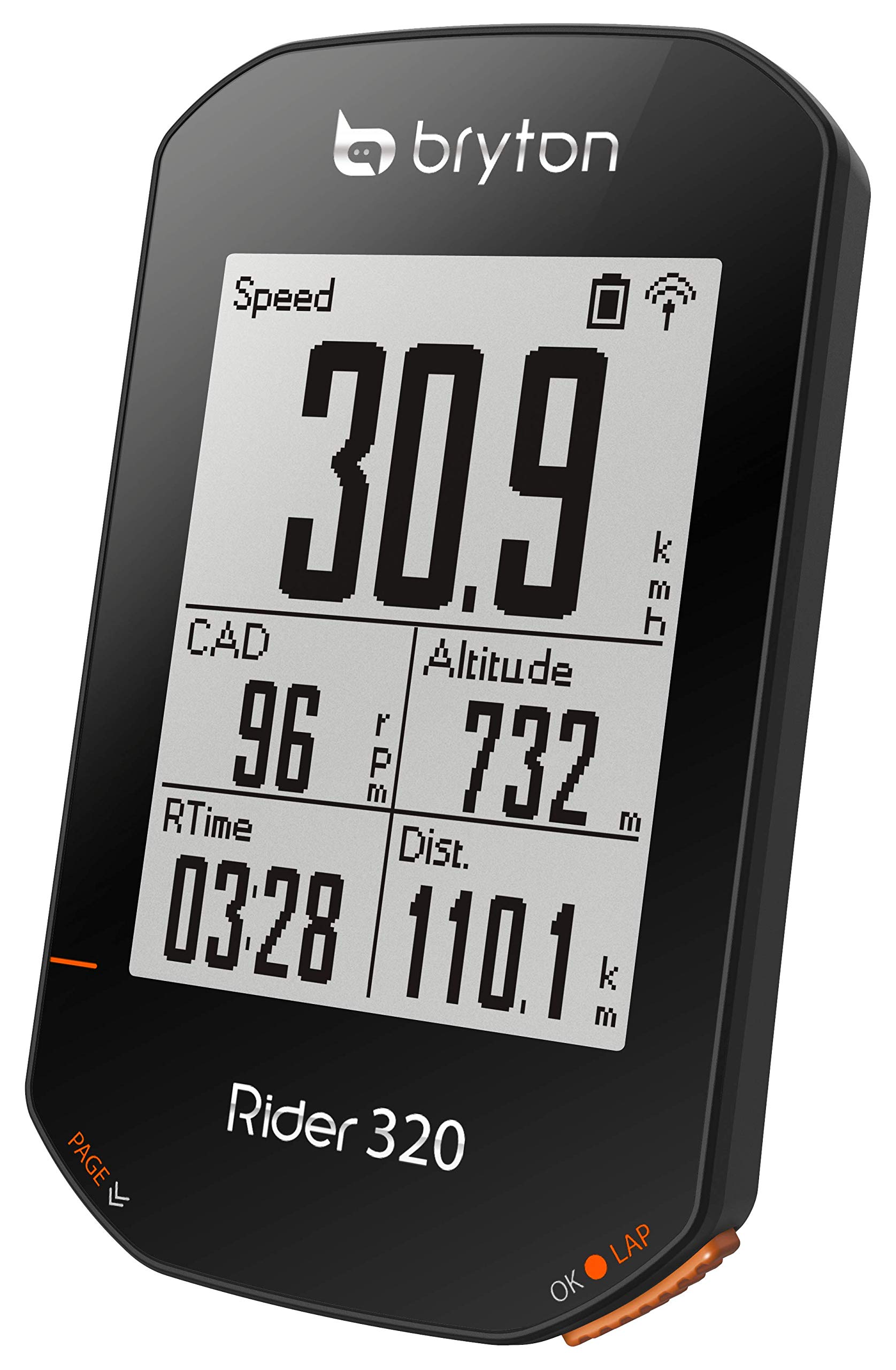 BRYTON Rider 320E GPS Cycle Computer, Black