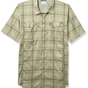 Columbia Men's Silver Ridge Lite Short Sleeve, Safari Large Plaid, Medium