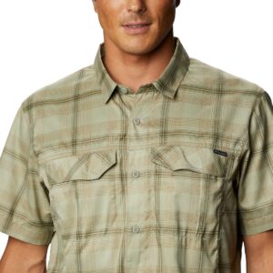 Columbia Men's Silver Ridge Lite Short Sleeve, Safari Large Plaid, Medium