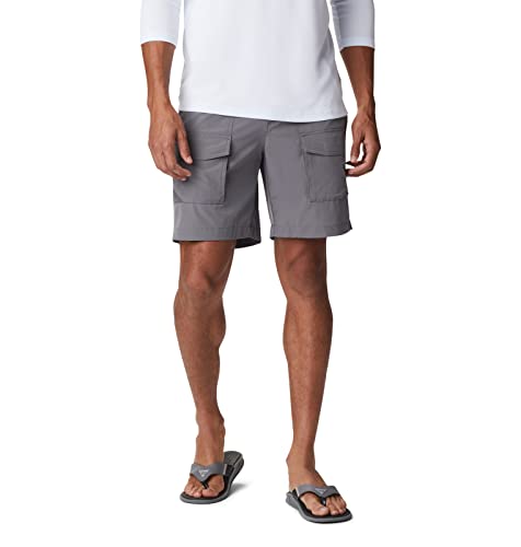 Columbia Men’s Permit III Shorts, Sun Protection, City Grey, Large