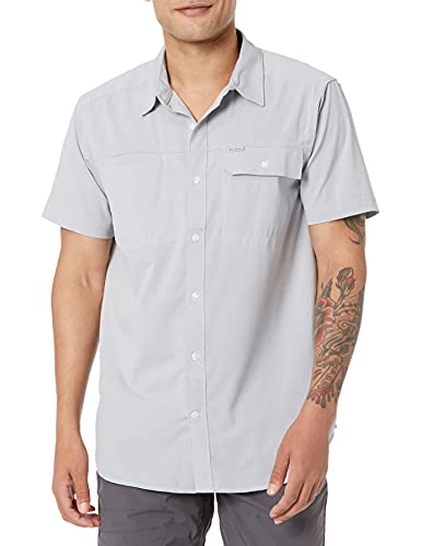 Columbia Men's Viewmont Stretch Short Sleeve, Columbia Grey Heather, Large