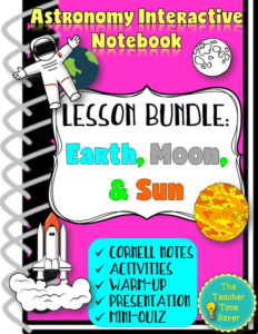 earth, moon, and sun | space lesson bundle