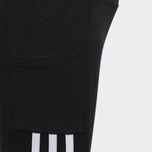 adidas girls Stripe Jogger 7/8" Tights Leggings, Black, Large Slim US