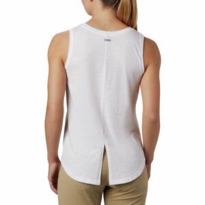 Columbia Women’s Cades Cape Tank Top, Moisture Wicking, Comfort Stretch, White, XX-Large