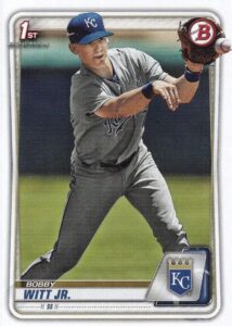 2020 bowman prospects #bp-25 bobby witt jr. kansas city royals mlb baseball card nm-mt