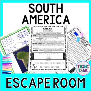 south america escape room - geography activity