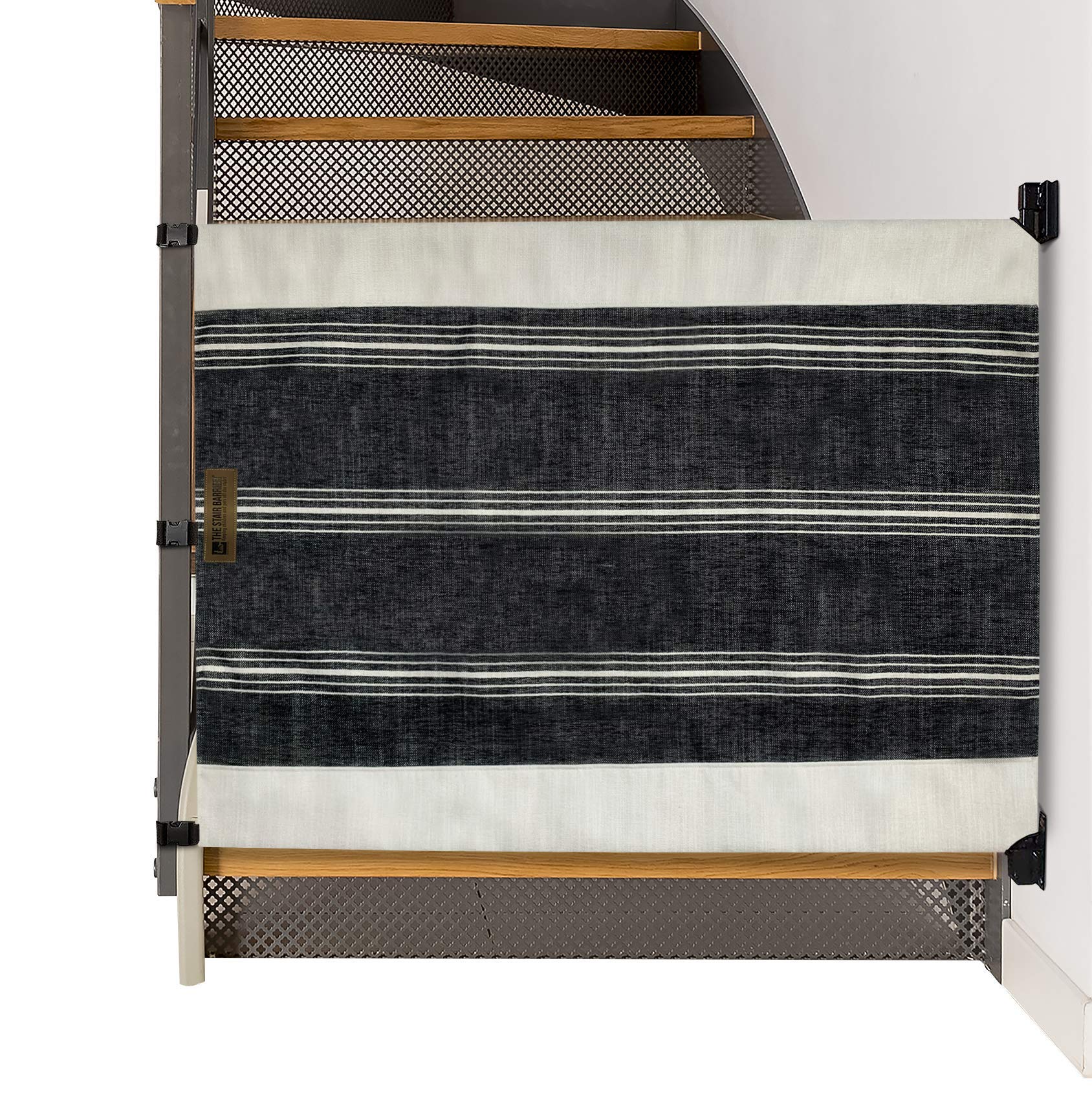 The Stair Barrier Baby and Pet Gate: Banister to Wall Baby Gate - Safety Gates for Kids or Dogs - Fabric Baby Gate for Stairs with Banisters- 36" - 43" Wide, 32" Height - Made in The USA, New 2066