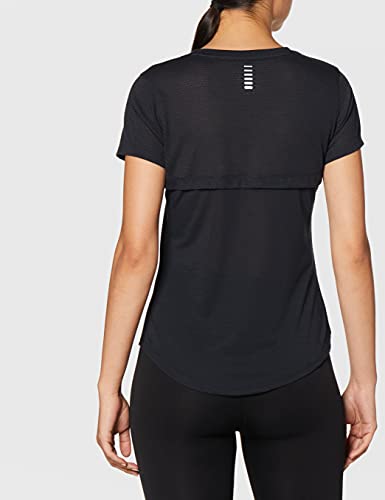 Under Armour Women's Streaker Short-Sleeve T-Shirt , Black (001)/Reflective , Small