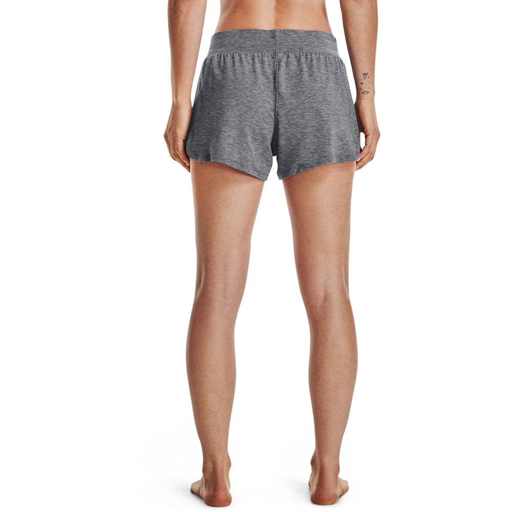 Under Armour Recover Sleep Shorts, Black Fade Heather (001)/Metallic Silver, Medium