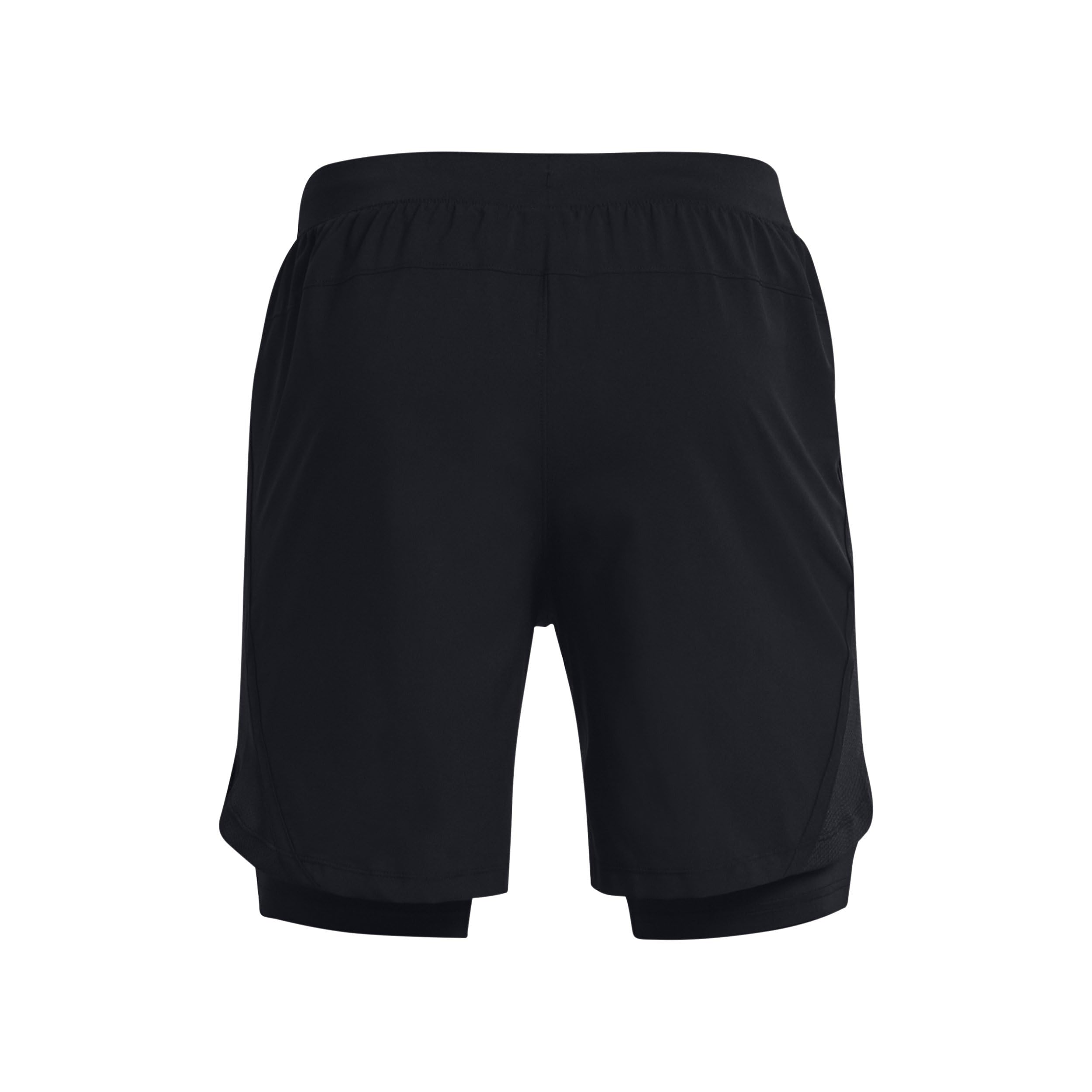 Under Armour Men's Launch Run 7-Inch 2-in-1 Shorts , Black (001)/Reflective , XX-Large