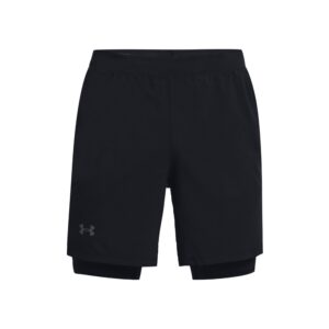 Under Armour Men's Launch Run 7-Inch 2-in-1 Shorts , Black (001)/Reflective , XX-Large