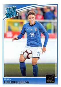 2018-19 panini donruss #192 federico chiesa italy rated rookie official soccer/futbol card in raw (nm or better) condition