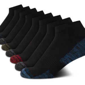 New Balance Boys' Socks - Performance Cushioned Quarter Socks (8 Pack), Size Large, Black