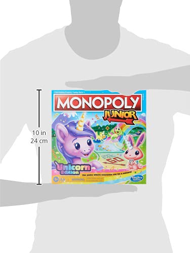 Hasbro Gaming Monopoly Junior: Unicorn Edition Board Game for 2-4 Players, Magical-Themed Indoor Game for Kids Ages 5 and Up (Amazon Exclusive)