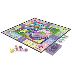 Hasbro Gaming Monopoly Junior: Unicorn Edition Board Game for 2-4 Players, Magical-Themed Indoor Game for Kids Ages 5 and Up (Amazon Exclusive)