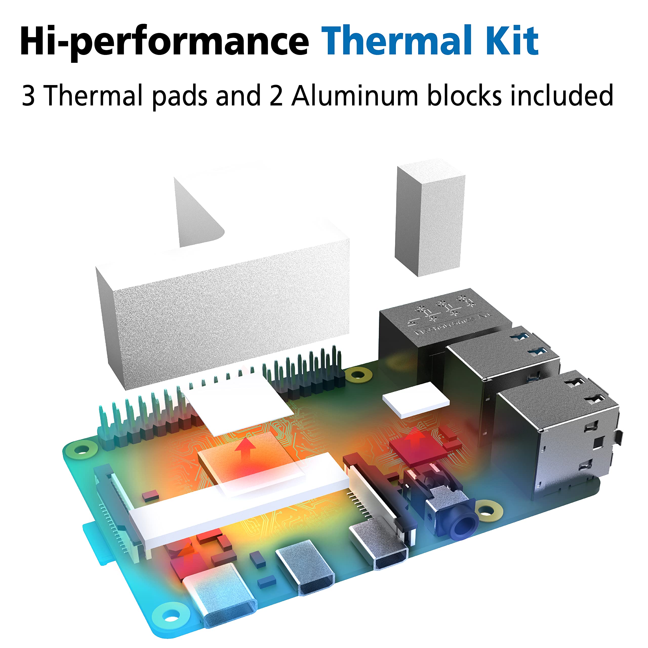 Akasa Gem Pro, Pure Aluminum Raspberry Pi 4 Case, Heavy Duty Pi 4 Heatsink, Ultra Quiet Passive Cooling Raspberry Pi Housing, Supports Raspberry Pi 4 Model B, Silver, A-RA09-M2S