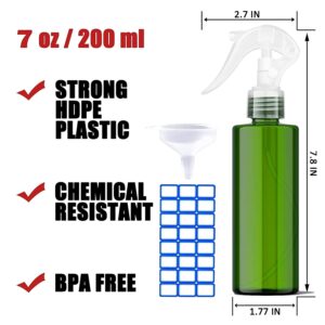 Spray Bottle For Hair - Superior Leak-Proof Travel Bottles - UV Protection Plastic Spray Bottle For Hair - Multi Purpose use Durable - Great Spray Bottles For Cleaning Solutions! (2 Pack 6.7oz/200ml)