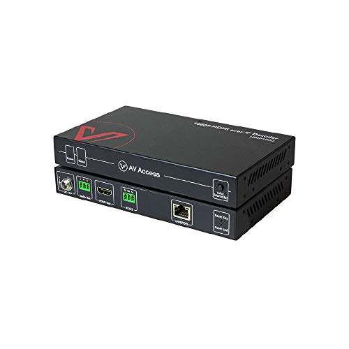 AV Access 1080P HDMI Extender over IP Decoder, Many to Many or Direct Cat5e/6/6a/7, 395ft (120m), Plug & play without configuration, Visual Control, Video wall, RS-232, Smartphone/Pc Control, HDCP