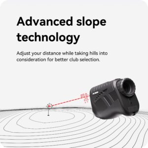 AILEMON 6X Golf/Hunting Rangefinder Rechargeable 1200Y Distance Measuring Scope with Slope Flaglock High-Precision Continuous Scan (Black)