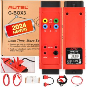 Autel 2024 G-BOX3 Accessory Tool, Upgraded of Gbox2, Gbox3 Key Programming Adapter for Mercedes-Benz/for BMW, Writing Boot Mode Bench Method, Works W/MaxiIM IM508(S) + XP400, IM608 PRO II, IM608S II