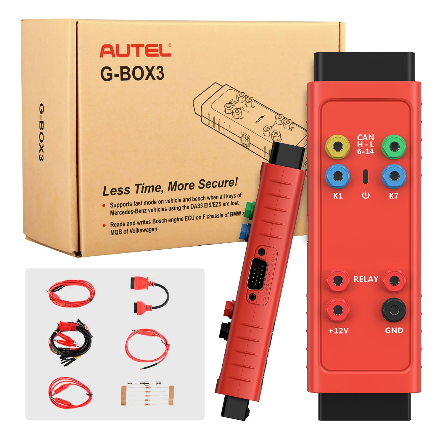 Autel 2024 G-BOX3 Accessory Tool, Upgraded of Gbox2, Gbox3 Key Programming Adapter for Mercedes-Benz/for BMW, Writing Boot Mode Bench Method, Works W/MaxiIM IM508(S) + XP400, IM608 PRO II, IM608S II