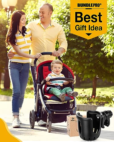 Universal Cup Holder Stroller Drink Holder for Bikes, Trolleys or Walkers, Fits Most Cups