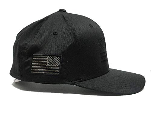 Ultimate American Flag Hat Tactical Operator The Blackout Flexfit (Black, XL/2XL)