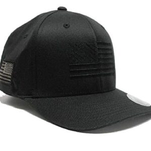 Ultimate American Flag Hat Tactical Operator The Blackout Flexfit (Black, XL/2XL)